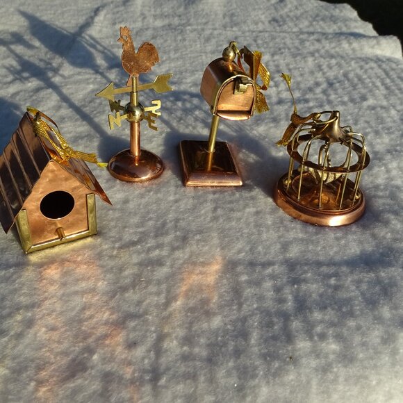 Source Unknown | Accents | Set Of 4 Copper Miniatures ...